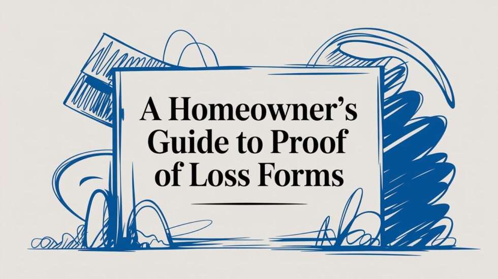 Insurance Proof of Loss Forms A Homeowner's Guide